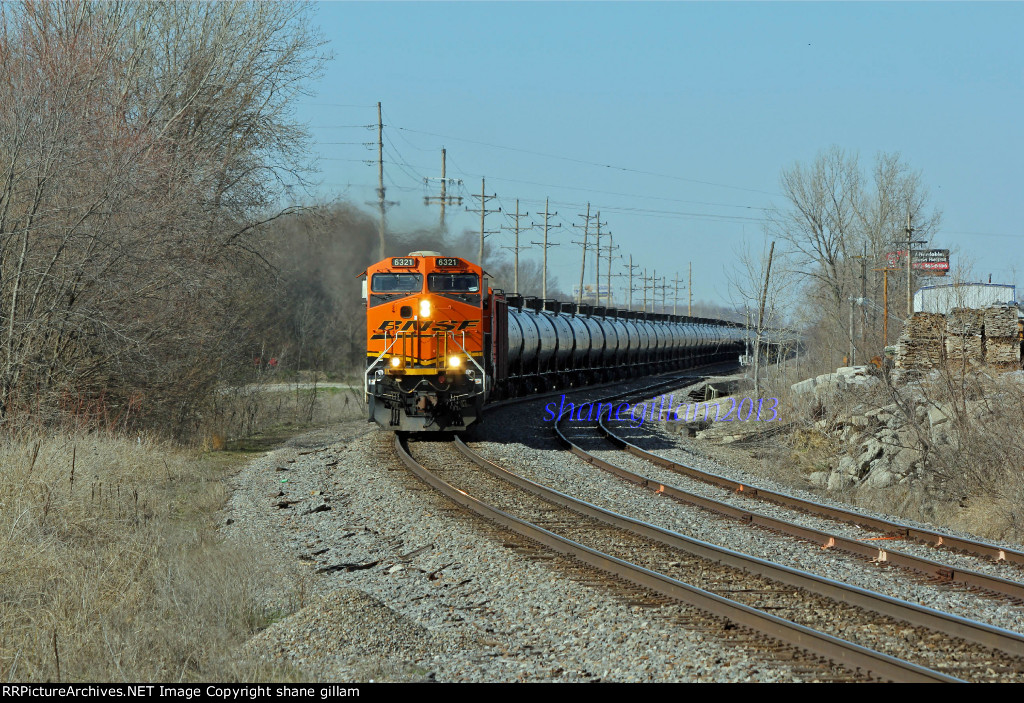 BNSF 6321 Leads Oil Sb.
